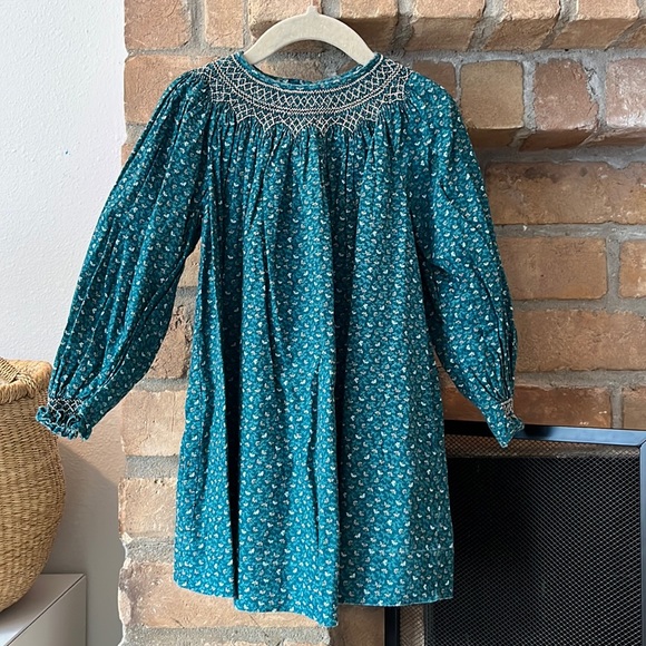 Vintage | Dresses | Stunning Vintage Floral Smocked Peasant Dress ...